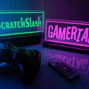 Personalized Gamertag Light Sign, Custom Name Sign Led, Personalized ...