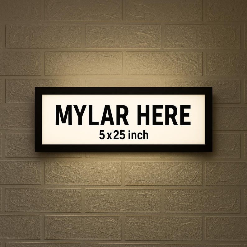 5x25 Inch Movie Mylar Frame – Matte Black LED Lighted Film Poster Frame ...