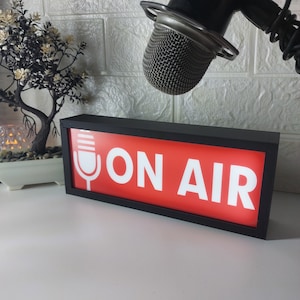 Live Broadcast on Air Light Box,on AIR Sign Light,live Broadcast Sign ...