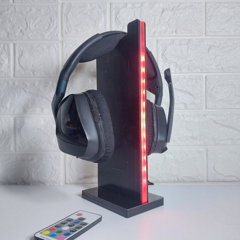 Acrylic RGB Lighted Headphone Stand Gaming Headphone Stand - Etsy