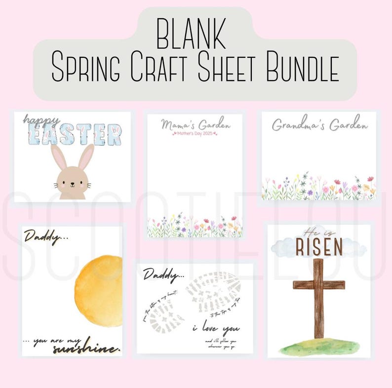 Printable Handprint SPRING Craft BUNDLE, Handprint and Footprint Craft ...