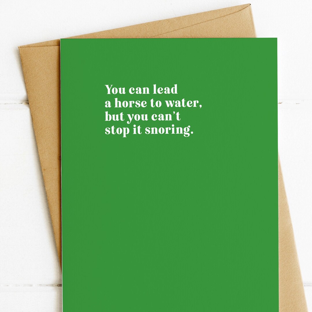 Snoring Card, Rude Card, Cheeky Card, Just Because Card, Husbands ...