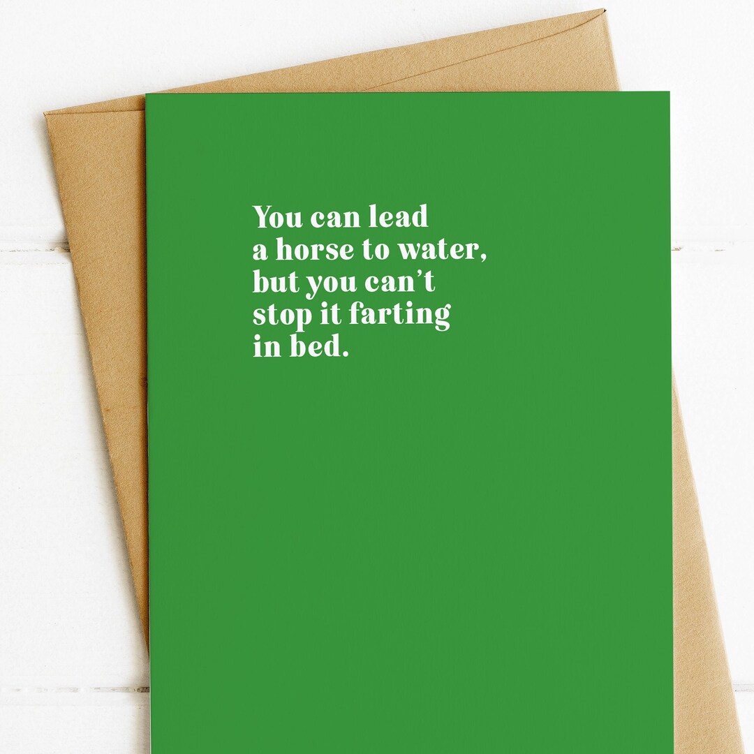 Farting in Bed Card, Cheeky Card, Farting Card, Card for Partner, Card ...