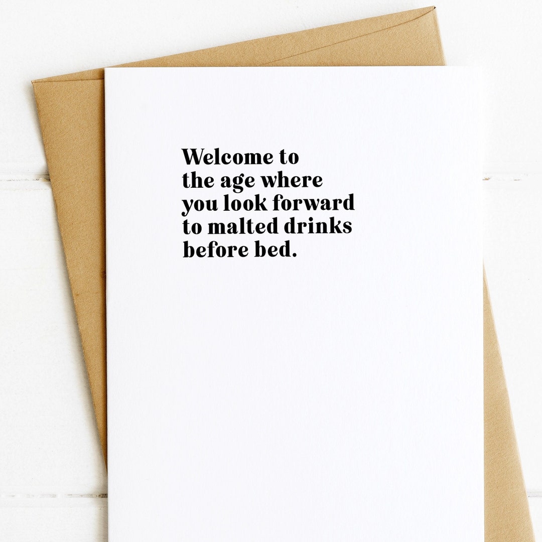 Old Lady Birthday Card, Old Age Birthday Card, Getting Old Card, Over ...