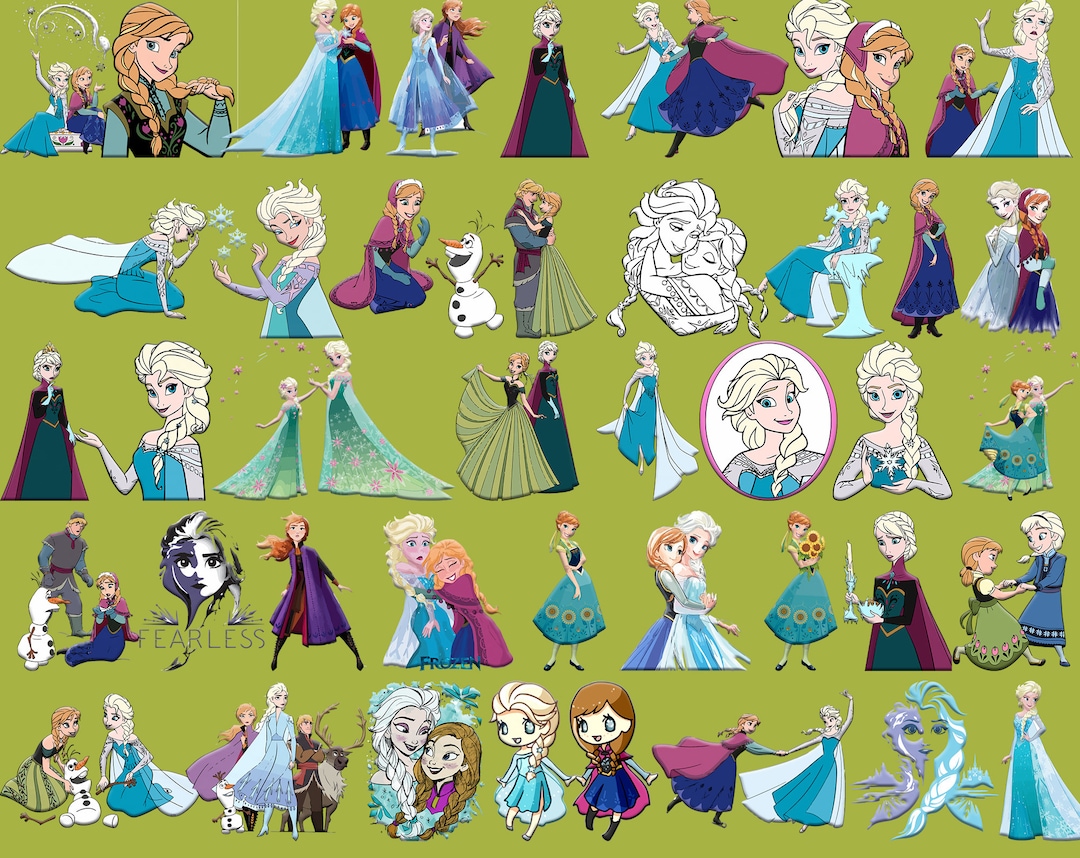 1000 Frozen Bundle, Frozen Elsa Svg, Frozen Clipart, Frozen Png Files ...