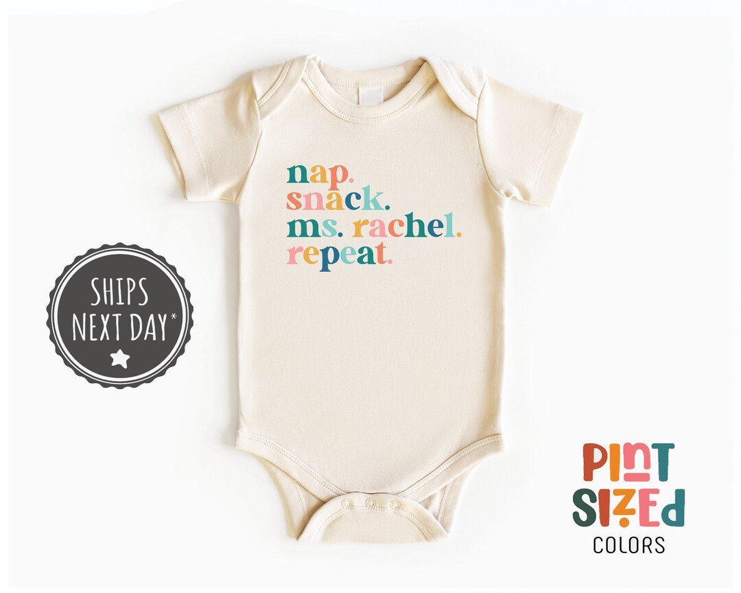 Nap, Snack, Ms. Rachel, Repeat Baby Onesie® Funny Baby Gift Ms. Rachel ...