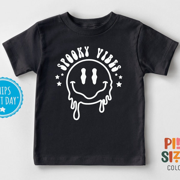 Spooky Vibes Melting Smiley Svg - Etsy