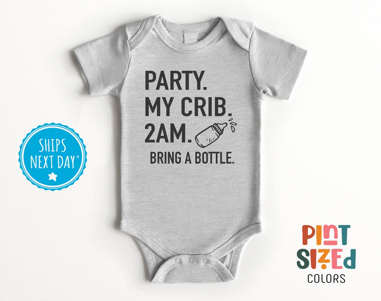 Party at My Crib Onesie® - Funny Party Baby Bodysuit - Funny Unisex ...