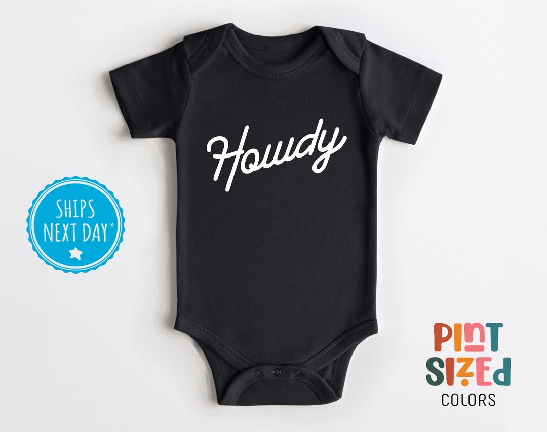 Retro Howdy Baby Onesie® Cute Western Bodysuit Vintage Cowboy Onesie ...