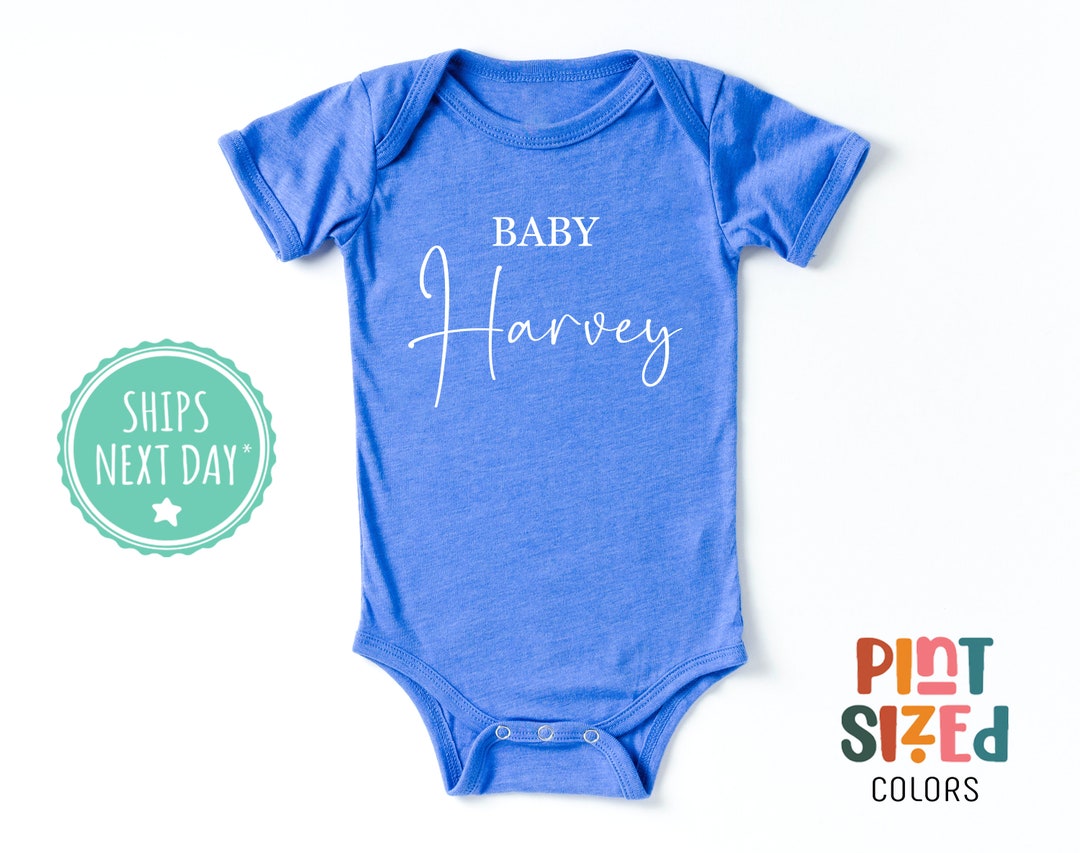 Personalized Baby Name Onesie® Custom Baby Boy Name Bodysuit Pregnancy ...