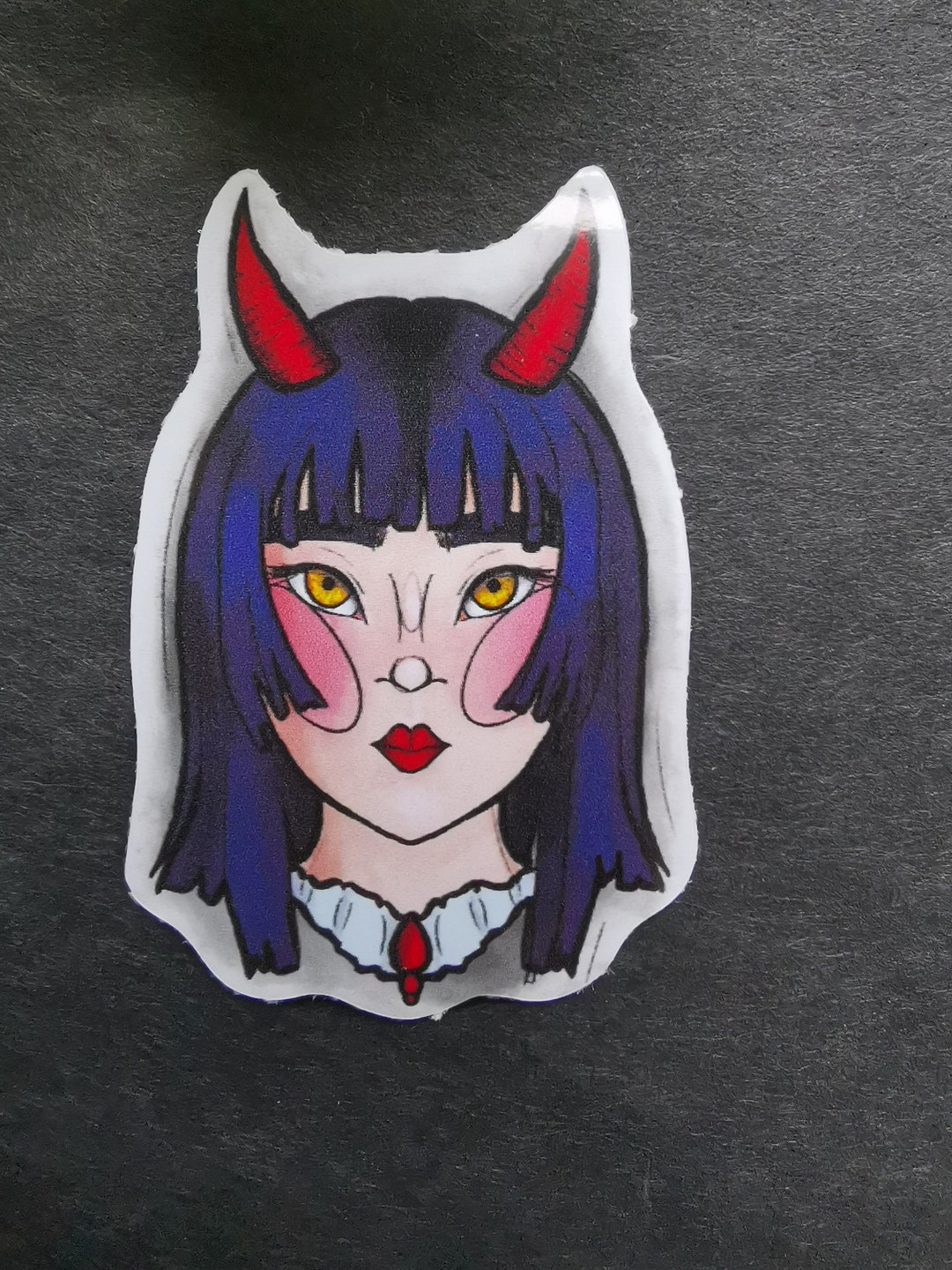 Japanese Demon Girl Stickers - Etsy