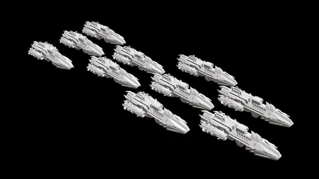 Evil Elves Raider Wing X 10 Models Gothic Battle Fleet Style. - Etsy