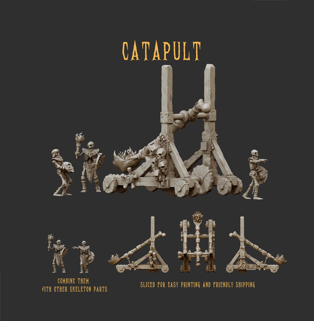 Undead Skeleton Catapult With X 3 Crew Pharaohs Legacy, Egyptian Themed ...