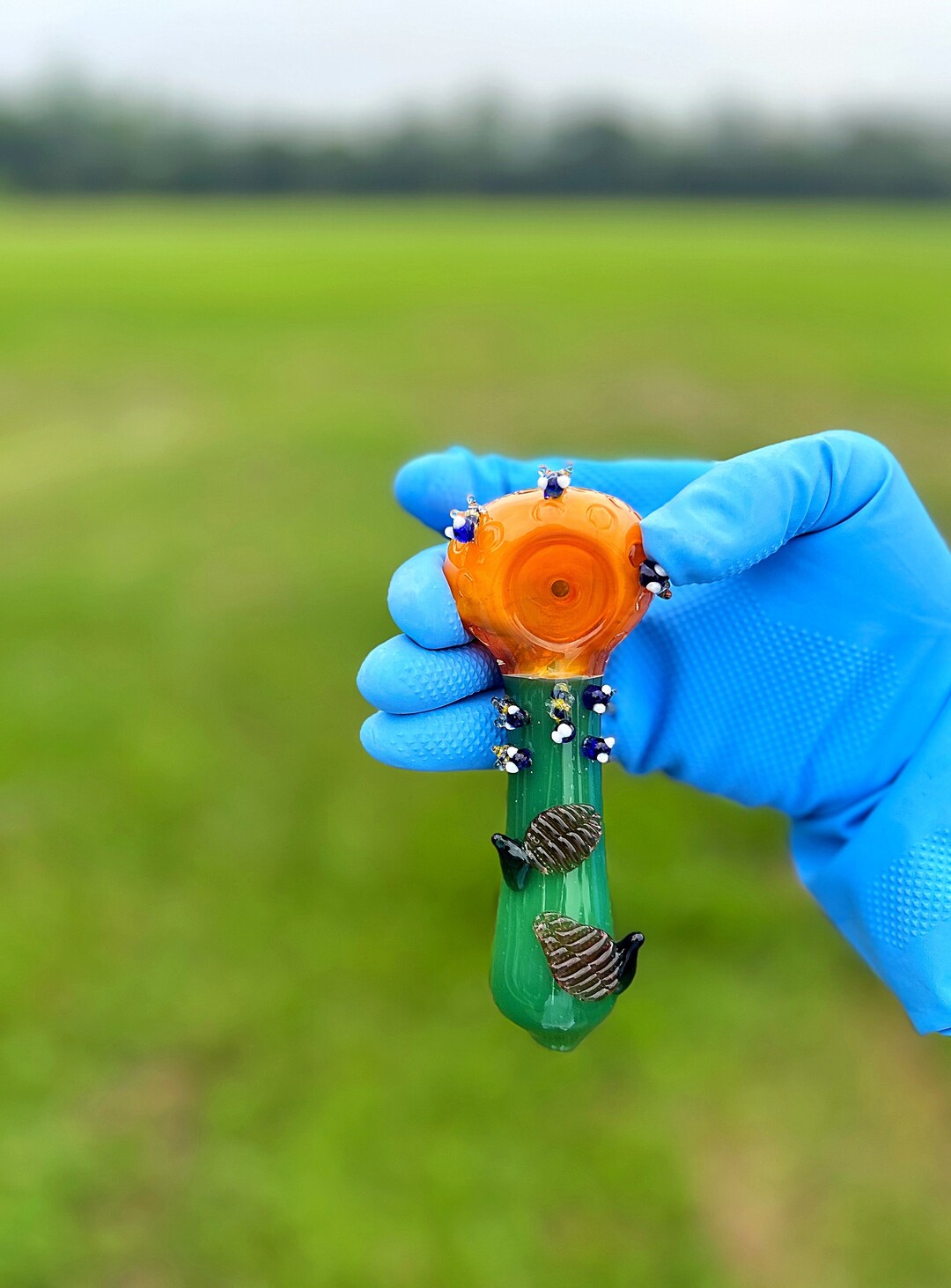 Premium Bee Honey Beehive Glass Pipe 5 Inches Beautiful Unique ...