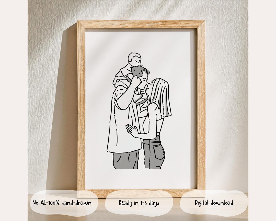 Custom Family / Familie Portrait – Printable Digital File Art - Etsy