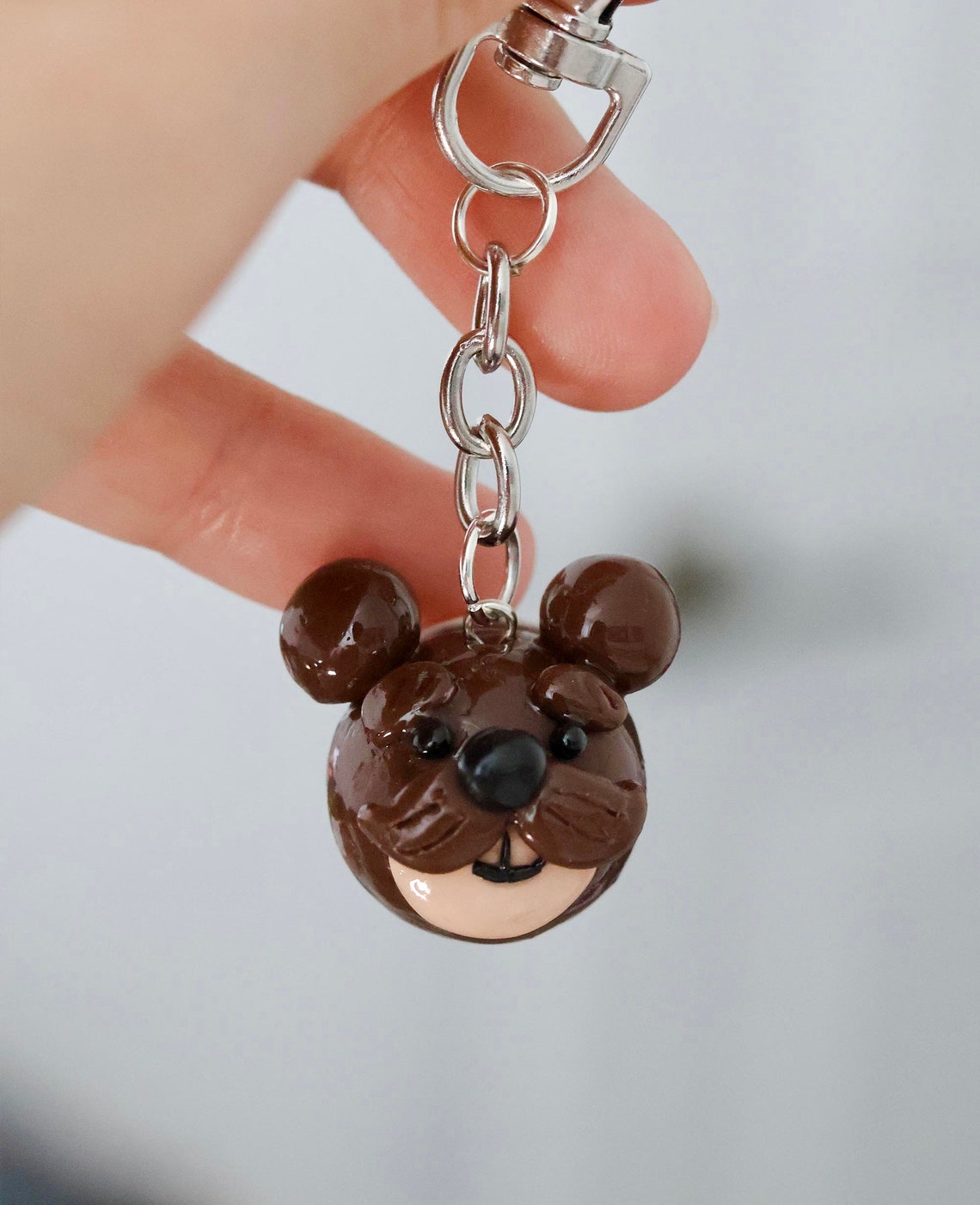 Father's Day Gift, Handmade Kawaii Papa Bear Keychain for Dad, Keyring ...