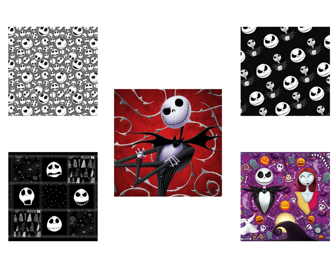 Nightmare Before Christmas Digital Printable Papers Jack and Sally ...