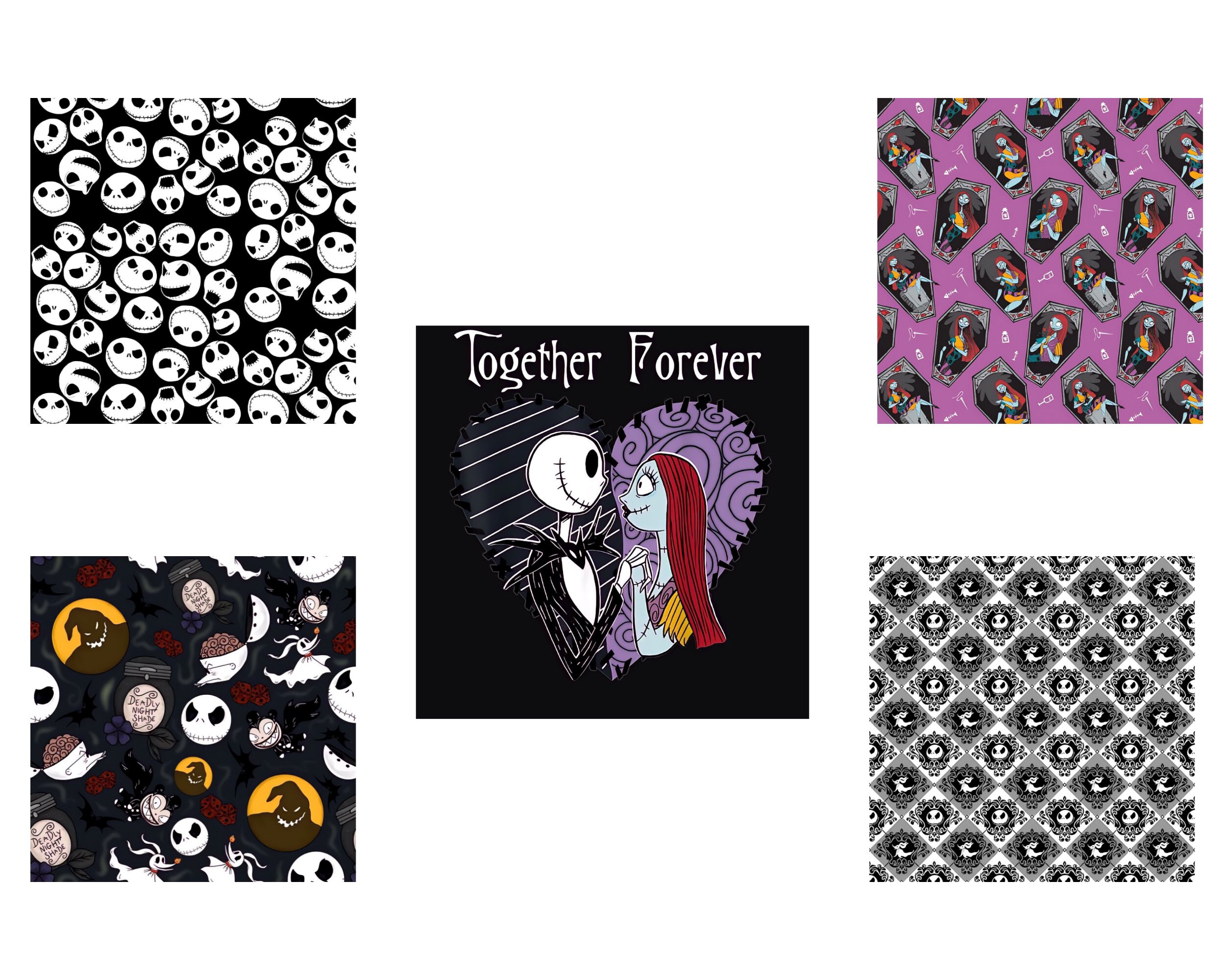 Nightmare Before Christmas Digital Printable Papers Jack and Sally ...