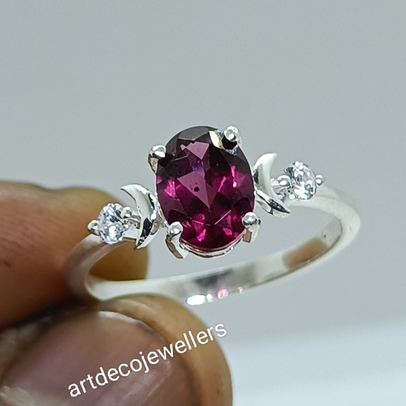 Rhodolite Ring - Etsy