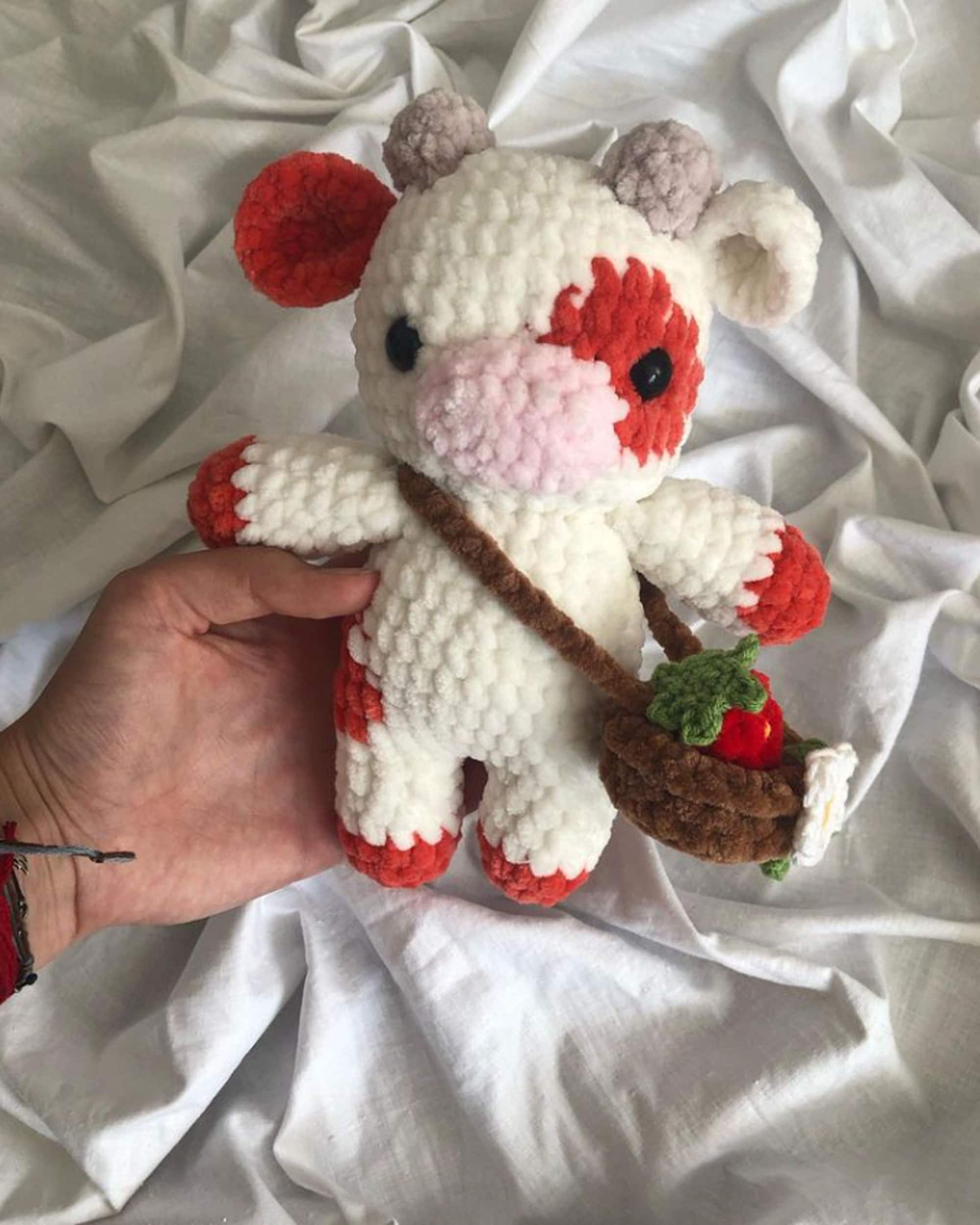 Strawberry Cow Plush Strawberry Cow Crochet Pattern Pdf Baby - Etsy Canada