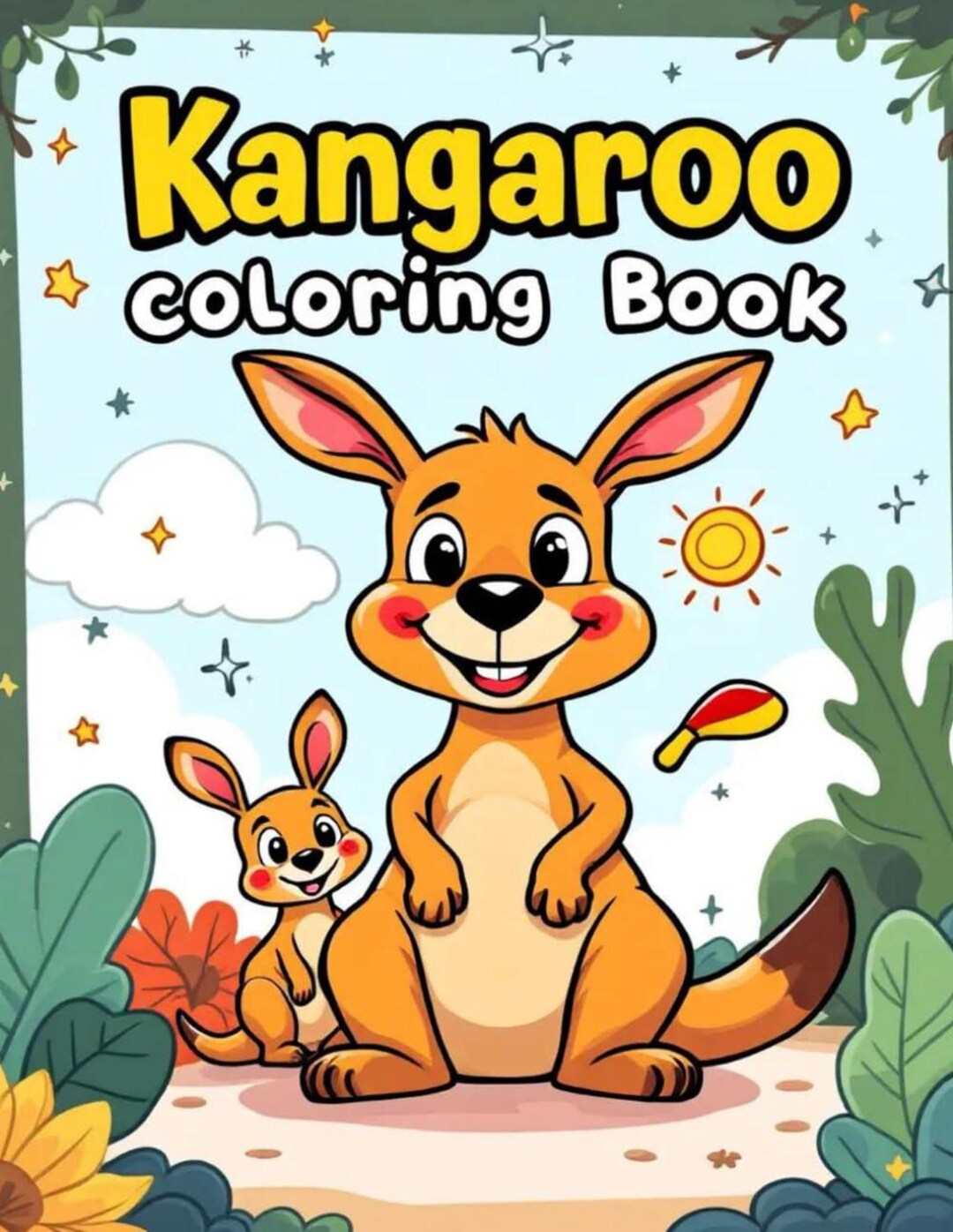Kangaroo Coloring Book: Hop Into Fun With 30 Adorable Kangaroos to ...