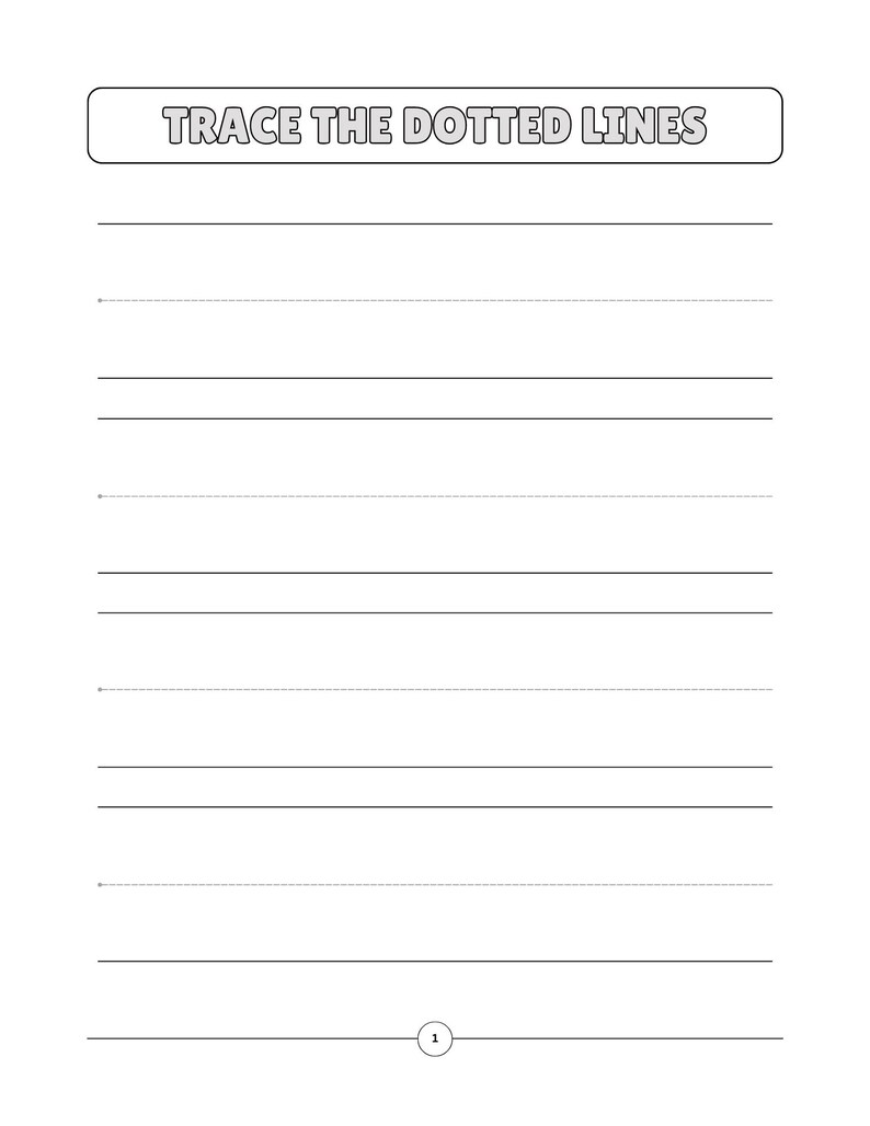 Pencil Control Level 1 – Tracing Workbook for Preschoolers (30 Pages ...