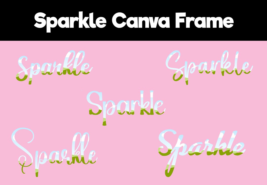 Canva Sparkle Frame - Drag and Drop Photo Sublimation Template PNG - Etsy