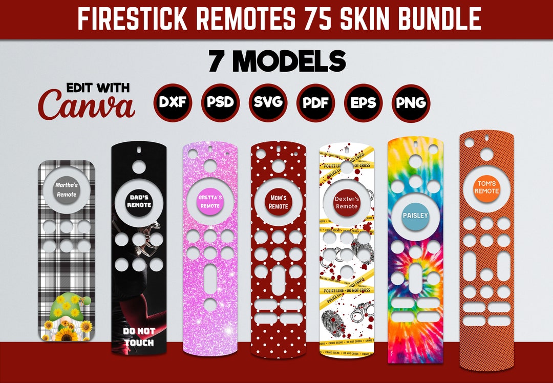 Firestick Remote Skin Bundle, Blank Firestick Template, Fire Stick ...