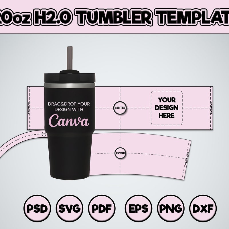 H20 Stanley Cup Template - Etsy