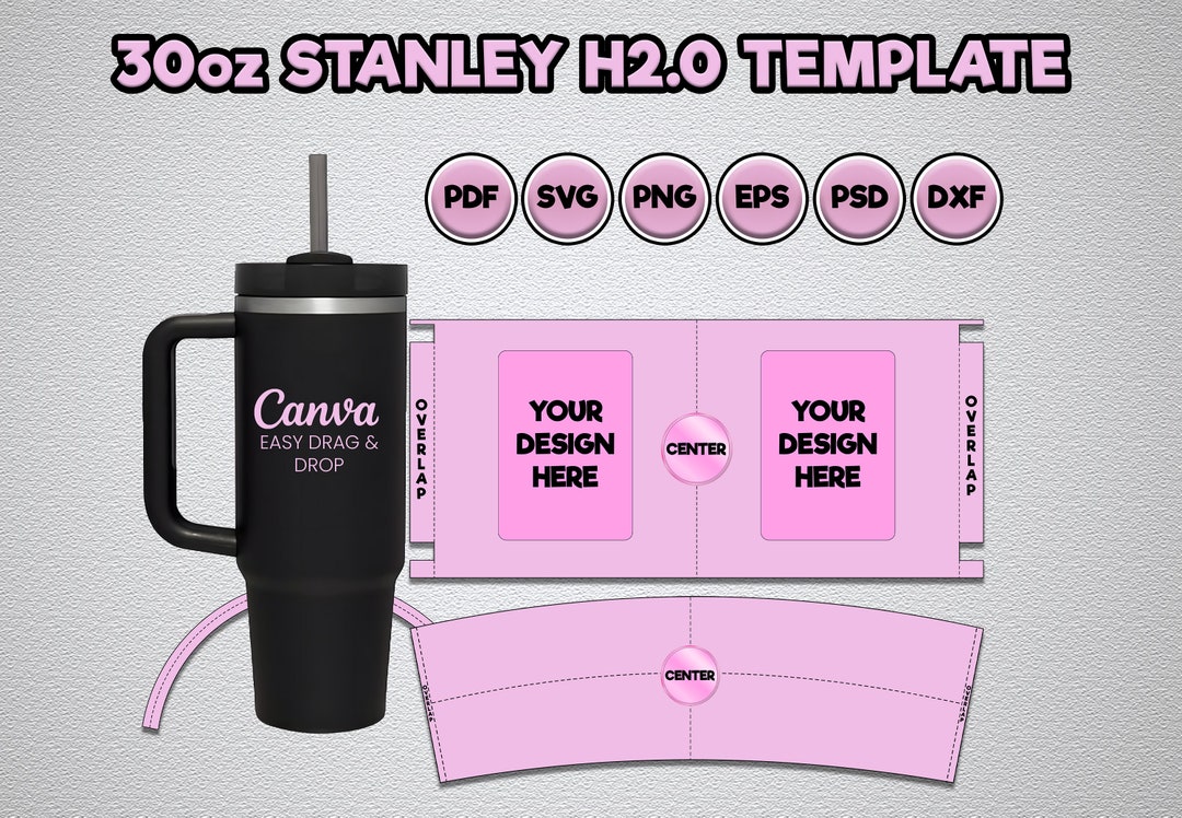 Stanley H2.0 30oz Template | 30oz Flowstate Tumbler Wrap Template ...