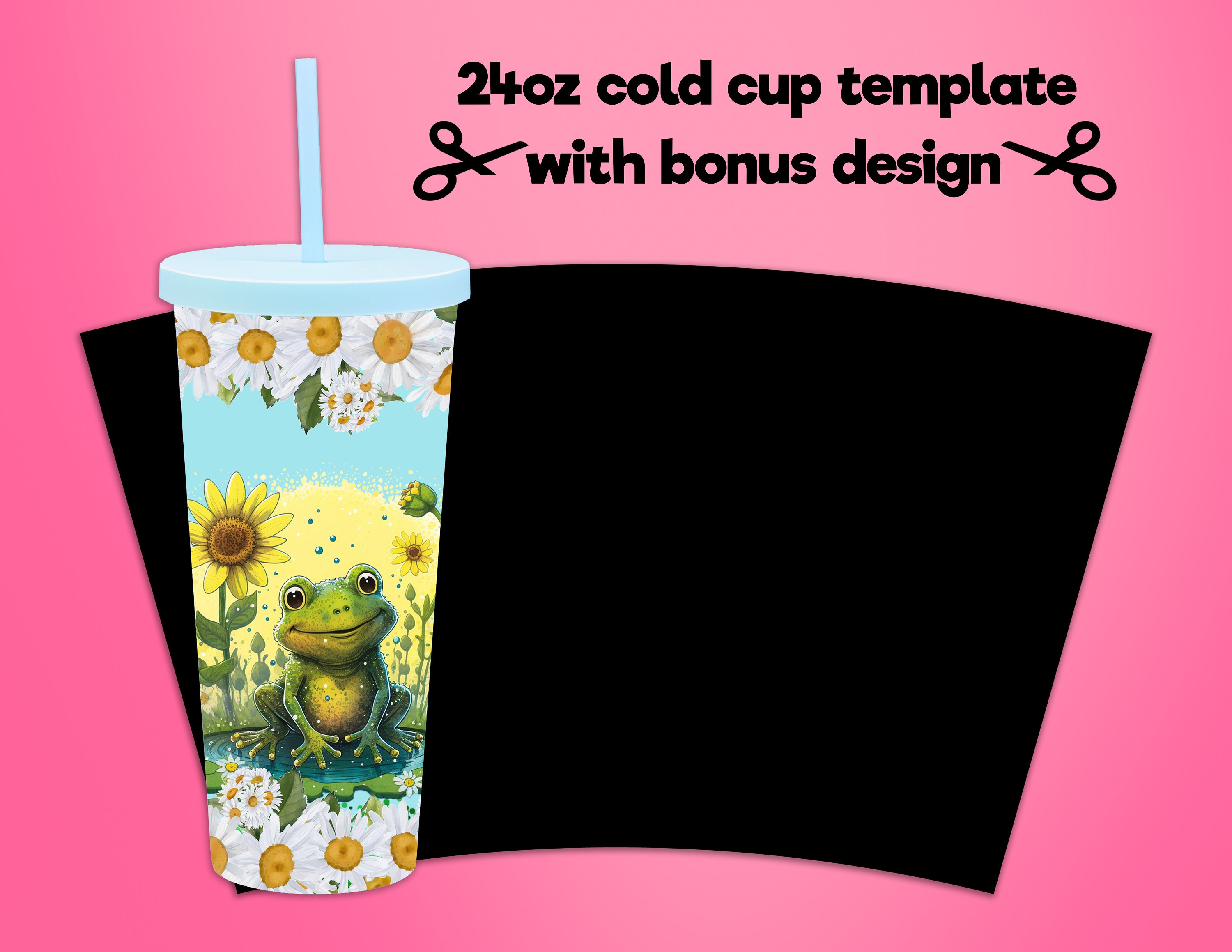 SVG for 24oz Cold Cup, Template for 24oz Cold Cups, Digital Cup ...