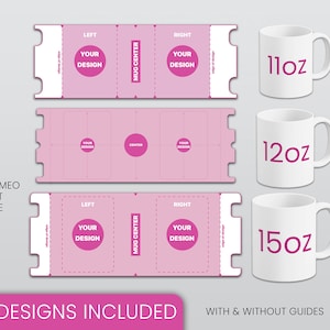 11,12,15 Oz Mug Template, Full Wrap Mug Template, 11oz Mug Template ...