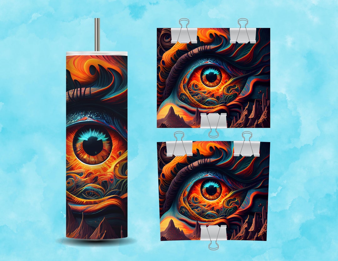 20 Oz Tumbler Magic Eye Design | Tumble Wrap | Full Wrap Tumbler Design ...