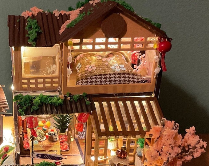 Miniature Japanese House -fully Complete and Handmade With Lights - Etsy