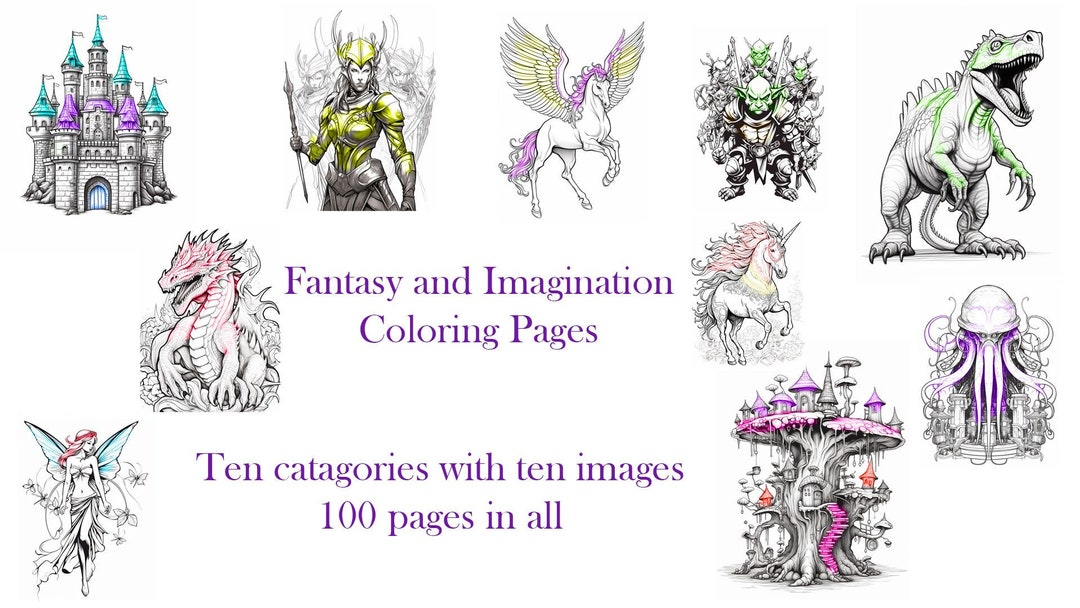 Coloring Pages for Adults and Kids - Etsy