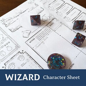 Dnd Wizard Character Sheet - Etsy