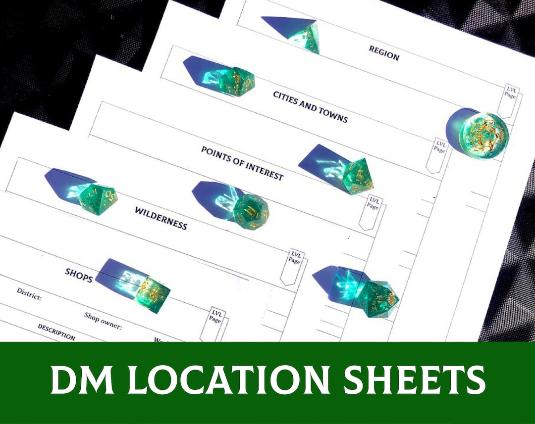 Dnd DM Location Sheets - Etsy