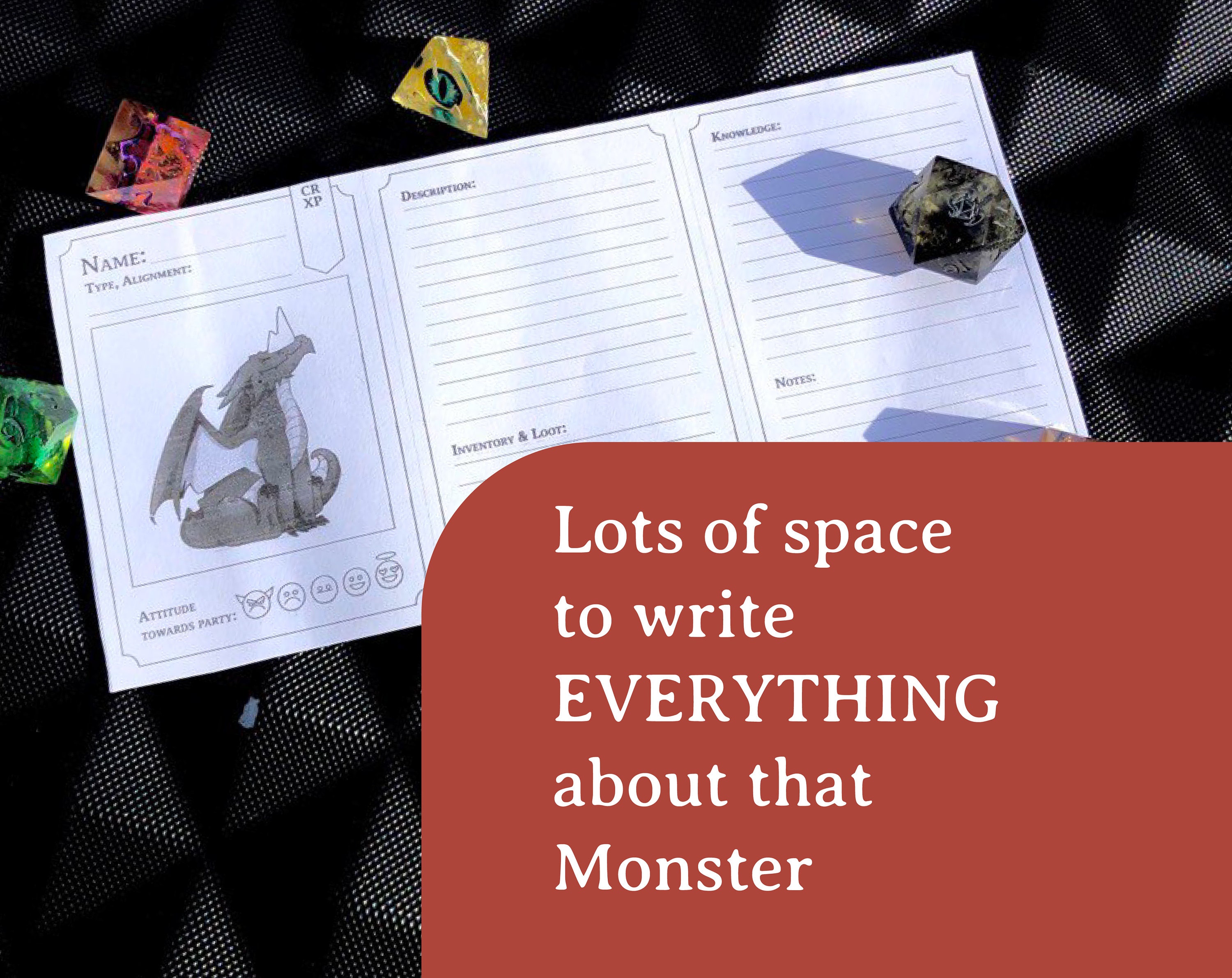 Dnd Monster Card and Sheet - Etsy