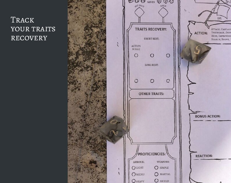 Dnd Fighter Character Sheet - Etsy UK