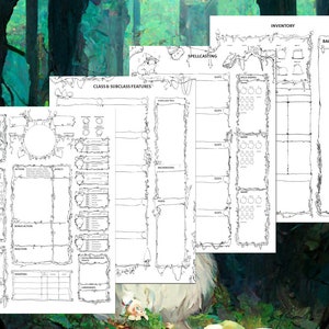Dnd Druid Character Sheet - Etsy