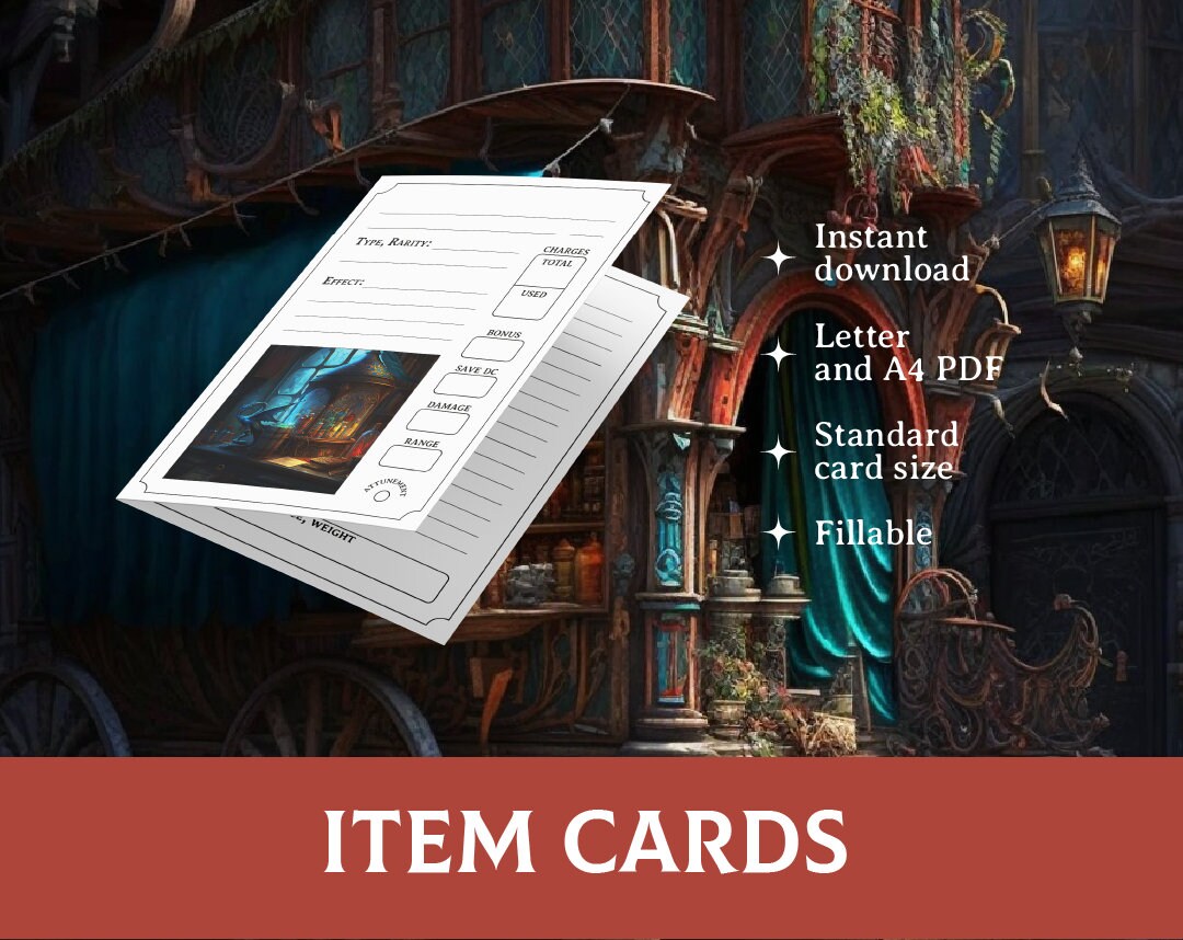 Dnd Item Cards - Etsy