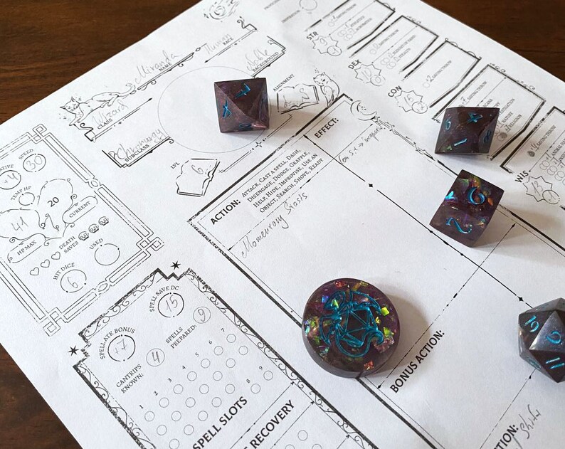 Dnd Wizard Character Sheet - Etsy