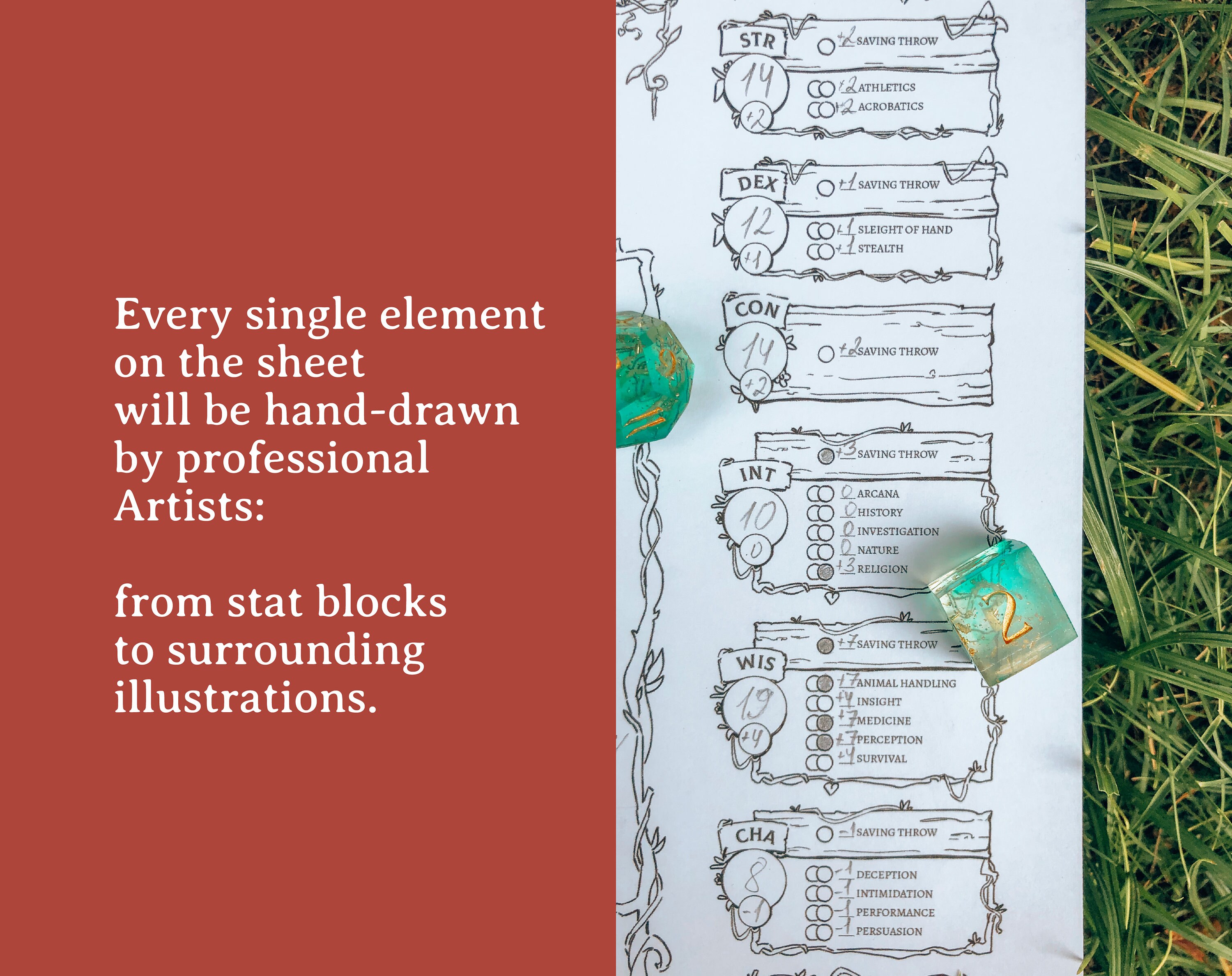 Dnd Character Sheet Commission - Etsy