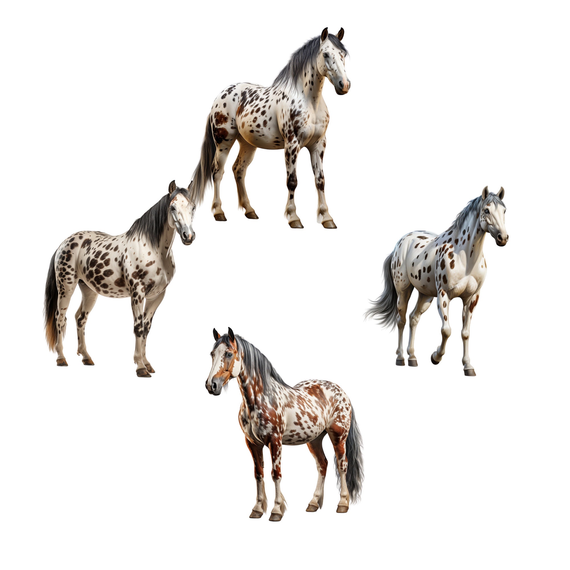 Unbridled Splendor: 3D Realistic Appaloosa Horse Clipart - Captivating ...