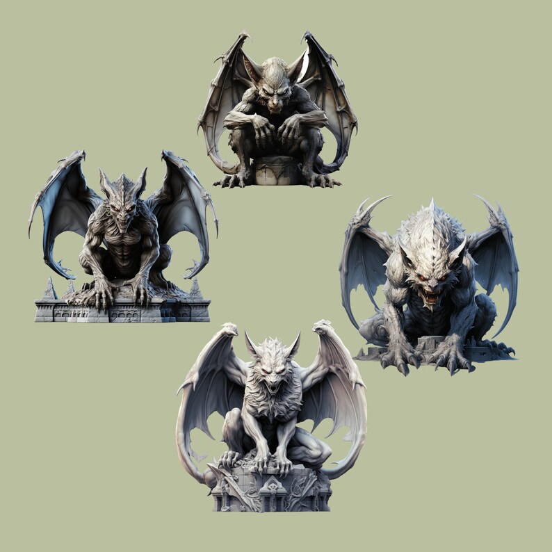 3D Gargoyle Grandeur: Awaken the Stone Sentinels of Legend! 3D Scary ...