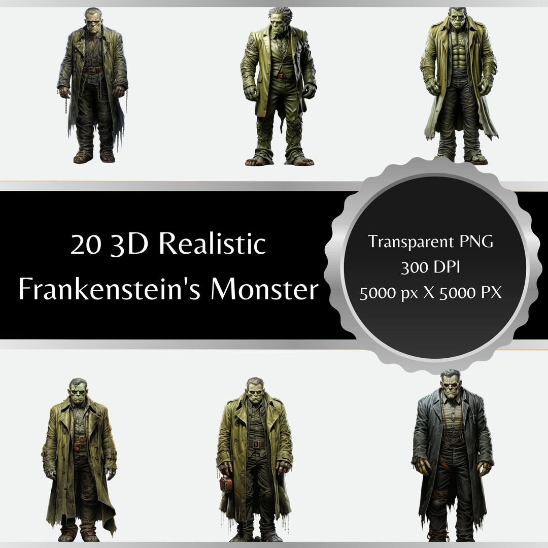 Unleash the Legend: 3D Realistic Frankenstein's Monster Clipart - A ...