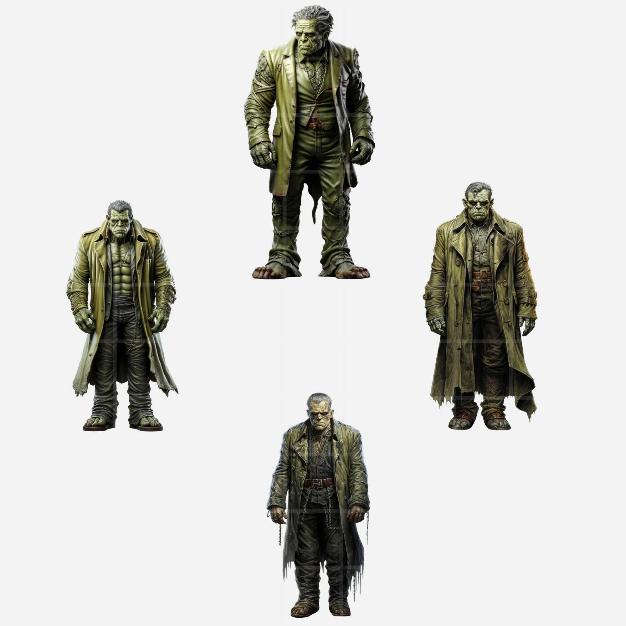 Unleash the Legend: 3D Realistic Frankenstein's Monster Clipart - A ...