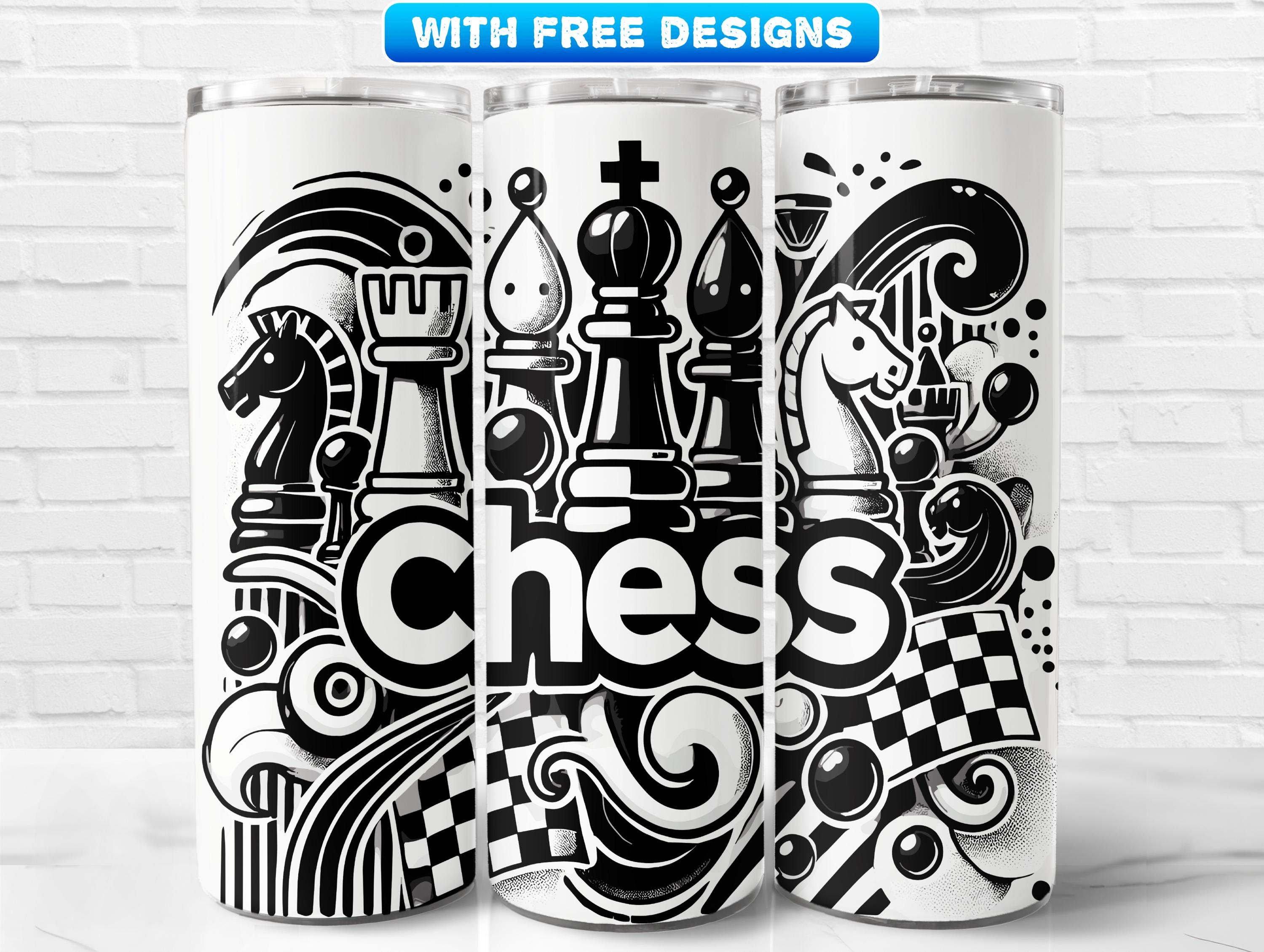 Chess Tumbler Wrap PNG, Intelligence Game, Sublimation Design - Etsy