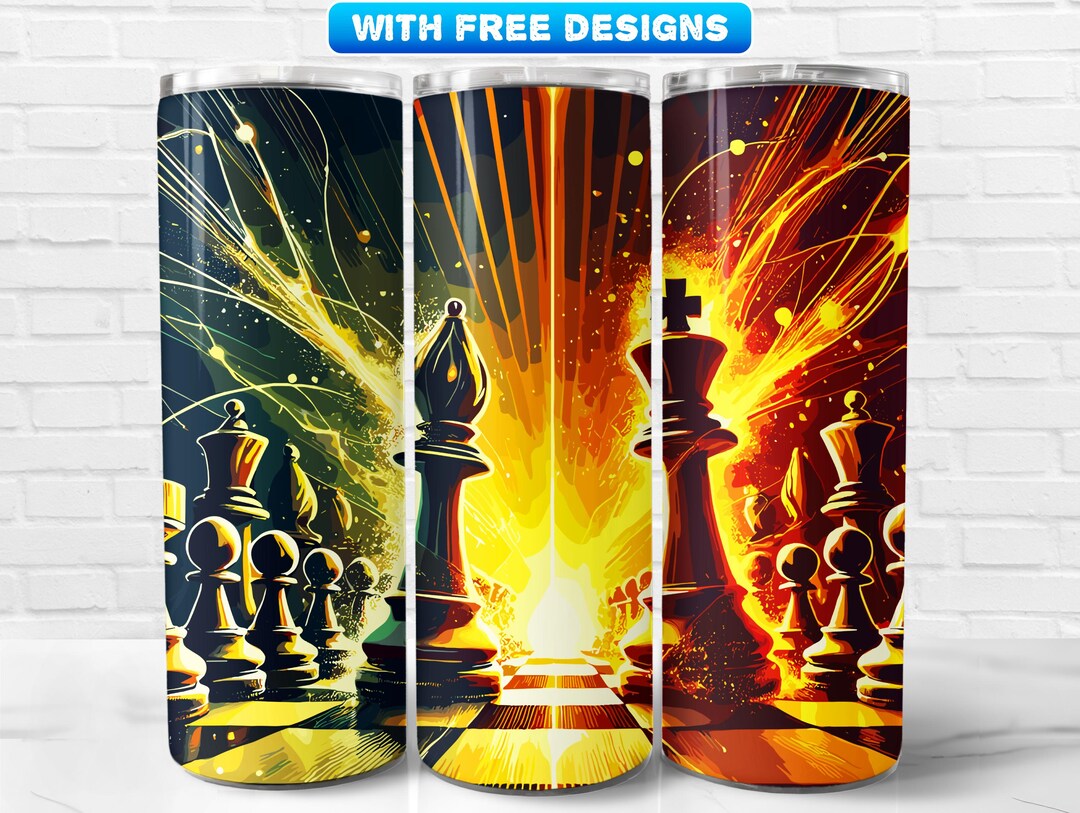 Chess Tumbler Wrap PNG, Intelligence Game, Sublimation Design - Etsy