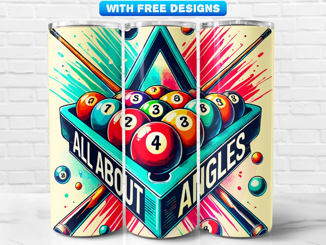 Billiard Tumbler Wrap PNG, Billiard Game, Sports, Sublimation Design - Etsy